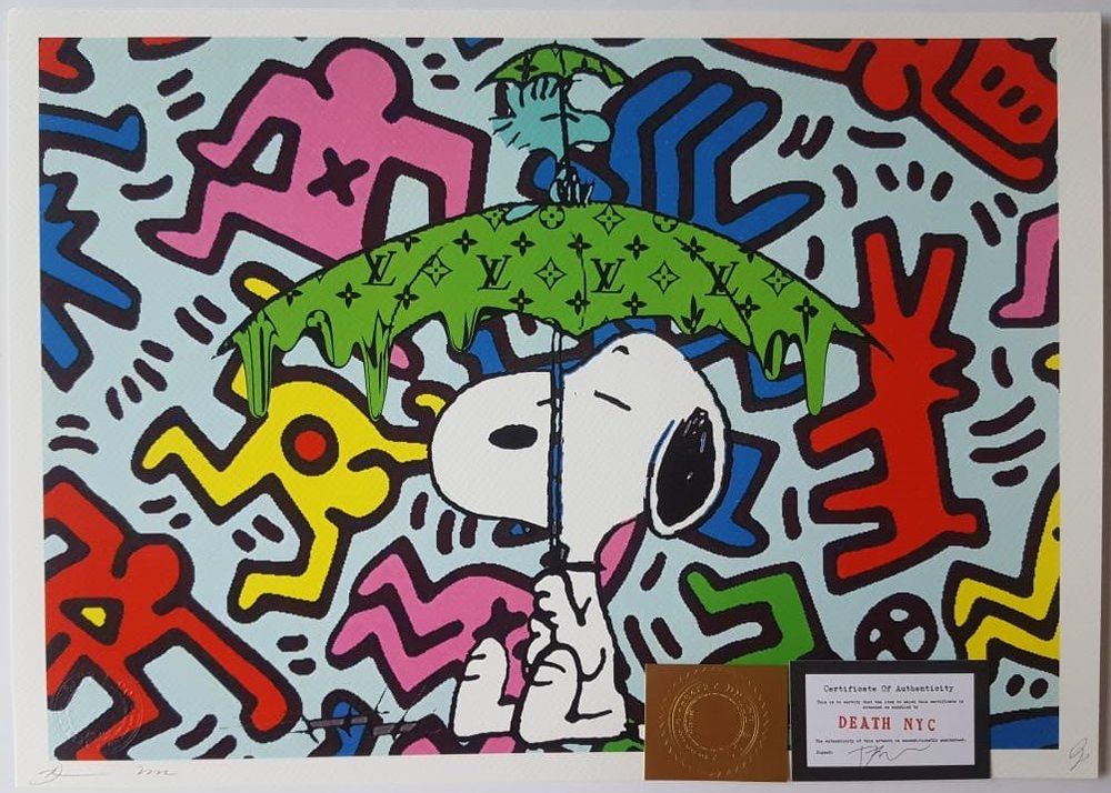 Death NYC Ltd Ed Graffiti Pop "Snoopy Keith Haring dancing" (Neu ...