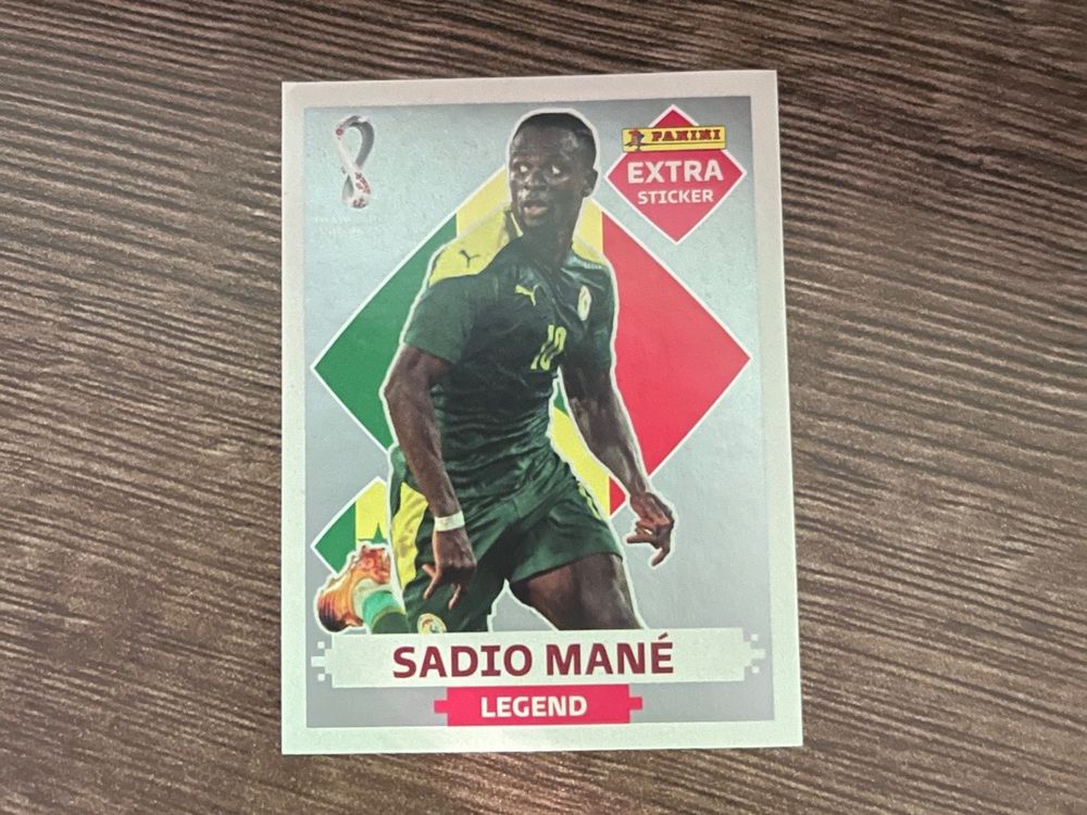 Sadio Mané Legend Silber Extra Sticker WM 22 Panini (Neu (gemäss Beschreibung)) in Basel für CHF ...
