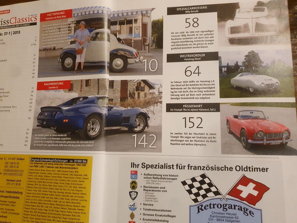 SwissClassics 1/13 Fiat 500 Chevrolet Corvette C3 TR 4 xa (Gebraucht ...