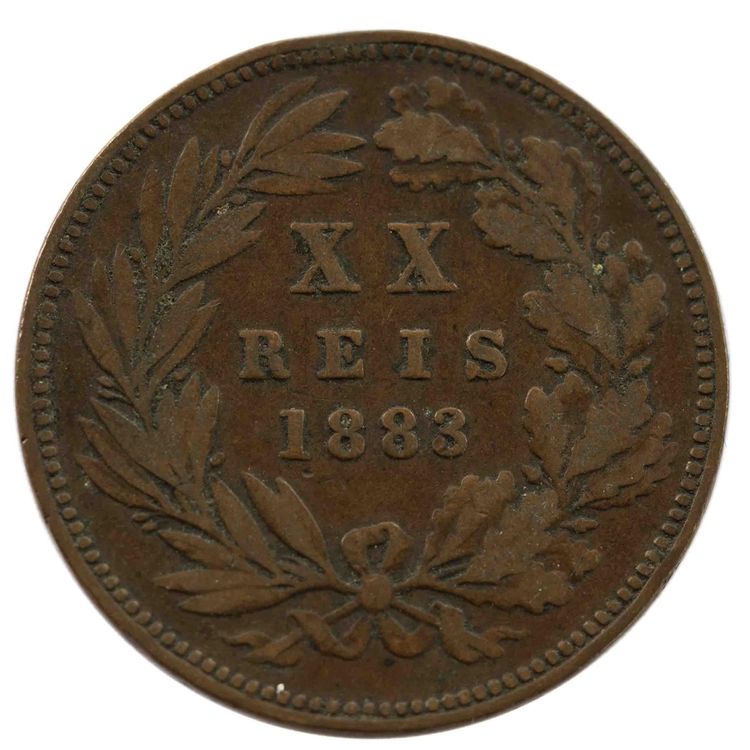 Portugal - XX Reis 1883 (Gebraucht) in Rotkreuz für CHF 3 – mit ...