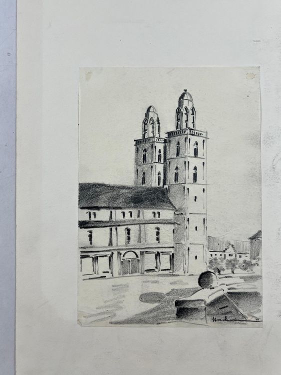 Grossmünster Kohlezeichnung unl. signiert (Gebraucht) in Neuhausen am Rheinfall für CHF 5 – mit ...