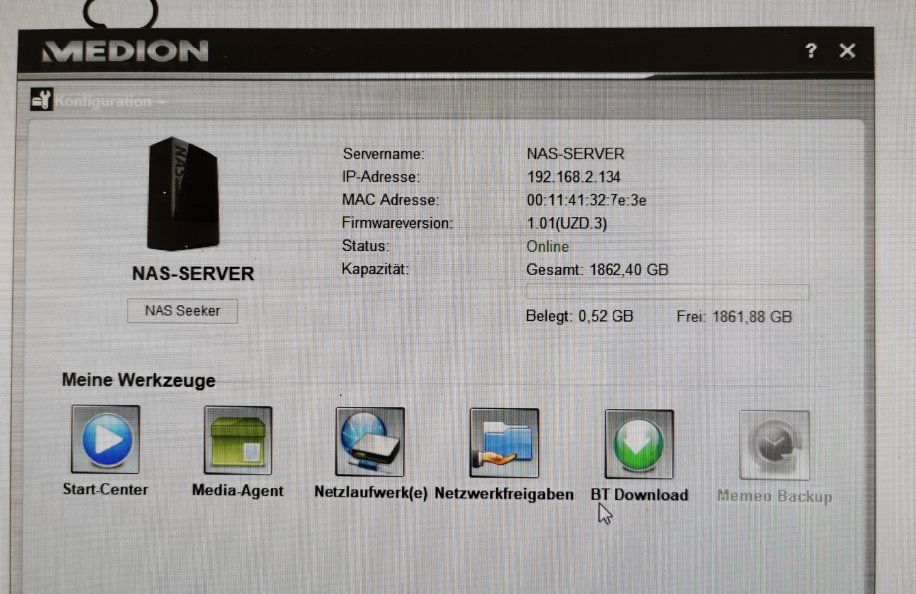 MEDION NAS-Server 2 TB ab 1.- | Kaufen auf Ricardo