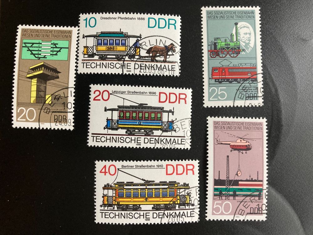 DDR 1985/86 Lot Eisenbahn Strassenbahn gestempelt (Gebraucht) in ...