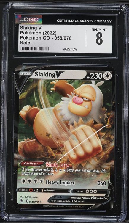 2022 Pokemon Sword & Shield Pokemon GO Holo Slaking V #058 C (Neu ...