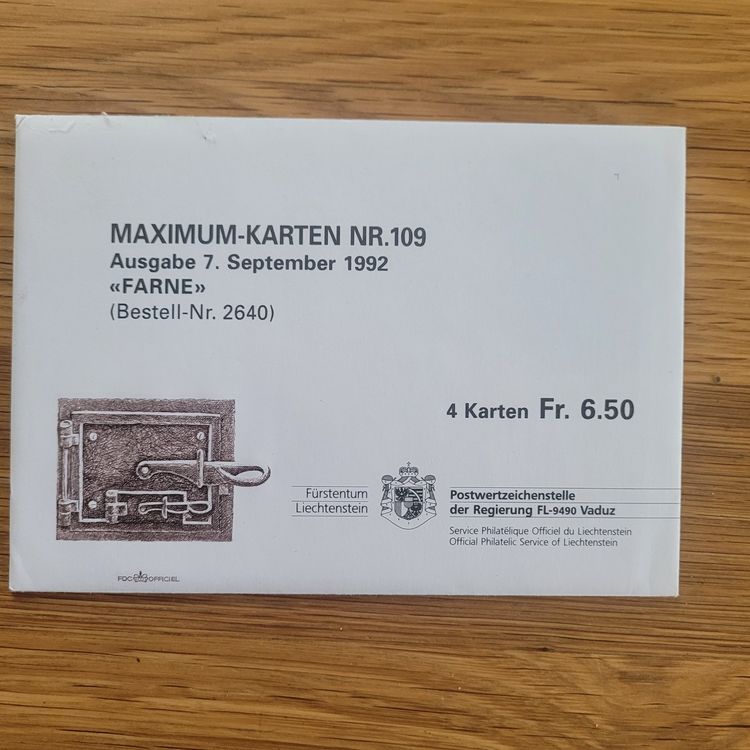 Maximum Karte N°109 Farne | Kaufen auf Ricardo