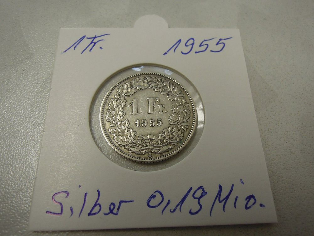 1 Franken 1955 Silber nur 0,19 Mio. | Kaufen auf Ricardo
