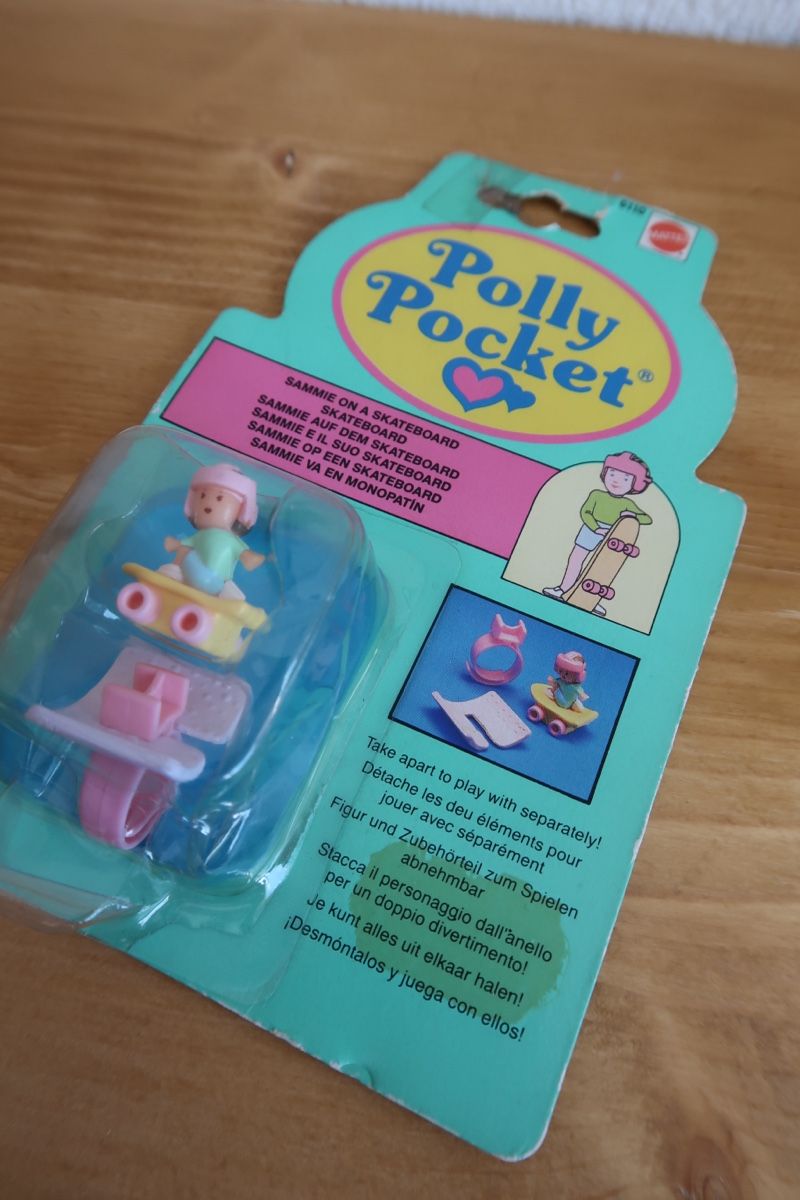 Polly Pocket Vintage Sammie Skate Mattel 1990 (Neuf avec emballage d ...