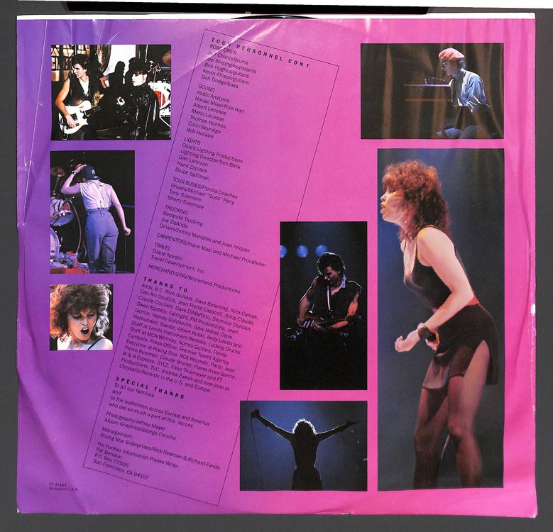 Pat Benatar – Live From Earth Chrysalis – FV 41444. Vinyl LP (Neu ...