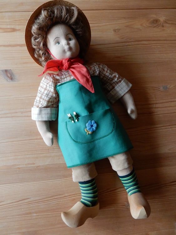 ältere spezielle Puppe Künstlerpuppe 'Gärtner' Handarbeit (Neu (gemäss ...