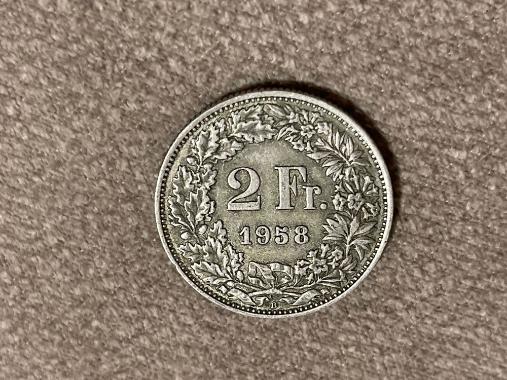 2 Franken 1958 Silbermünze (Gebraucht) in Elsau für CHF 6 – mit Lieferung auf Ricardo kaufen
