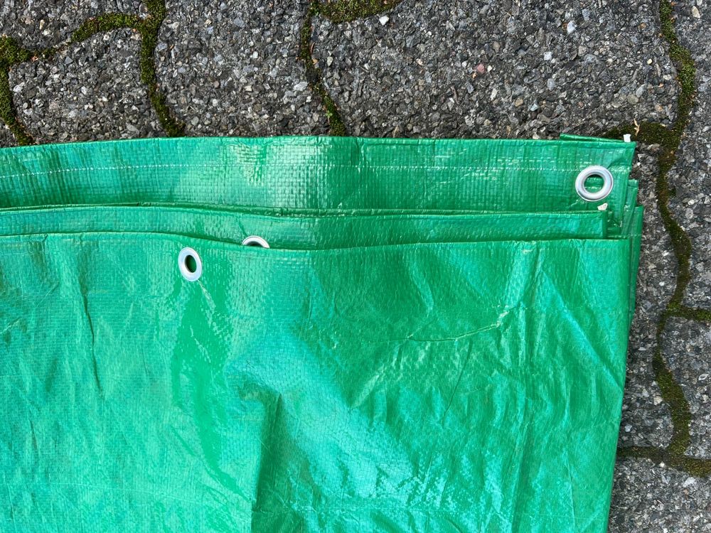 Allzweck-Blache grün 4 x 5 m mit Ösen (Gebraucht) in für CHF 5 – mit ...