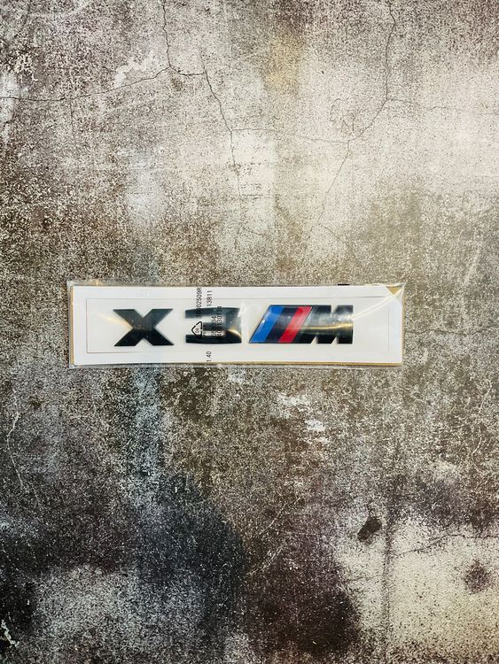 BMW X3M Emblem Logo Schriftzug NEU in Schwarz glänzend (Neu und ...