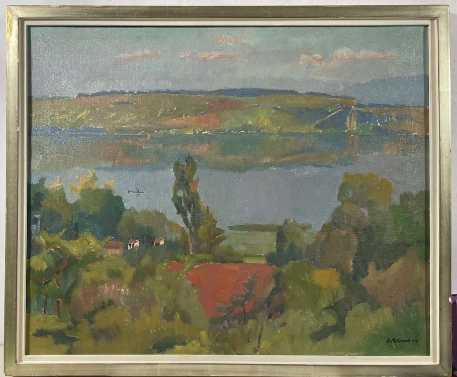 Alfred Bloesch (1890-1967) grosses Gemälde - See Aussicht (Gebraucht ...