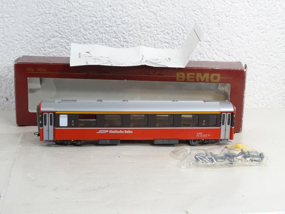 Bemo 3281 102 Personenwagen RhB, A1272, 1.Klasse, H0m, OVP (Neu (gemäss Beschreibung)) in Wohlen ...