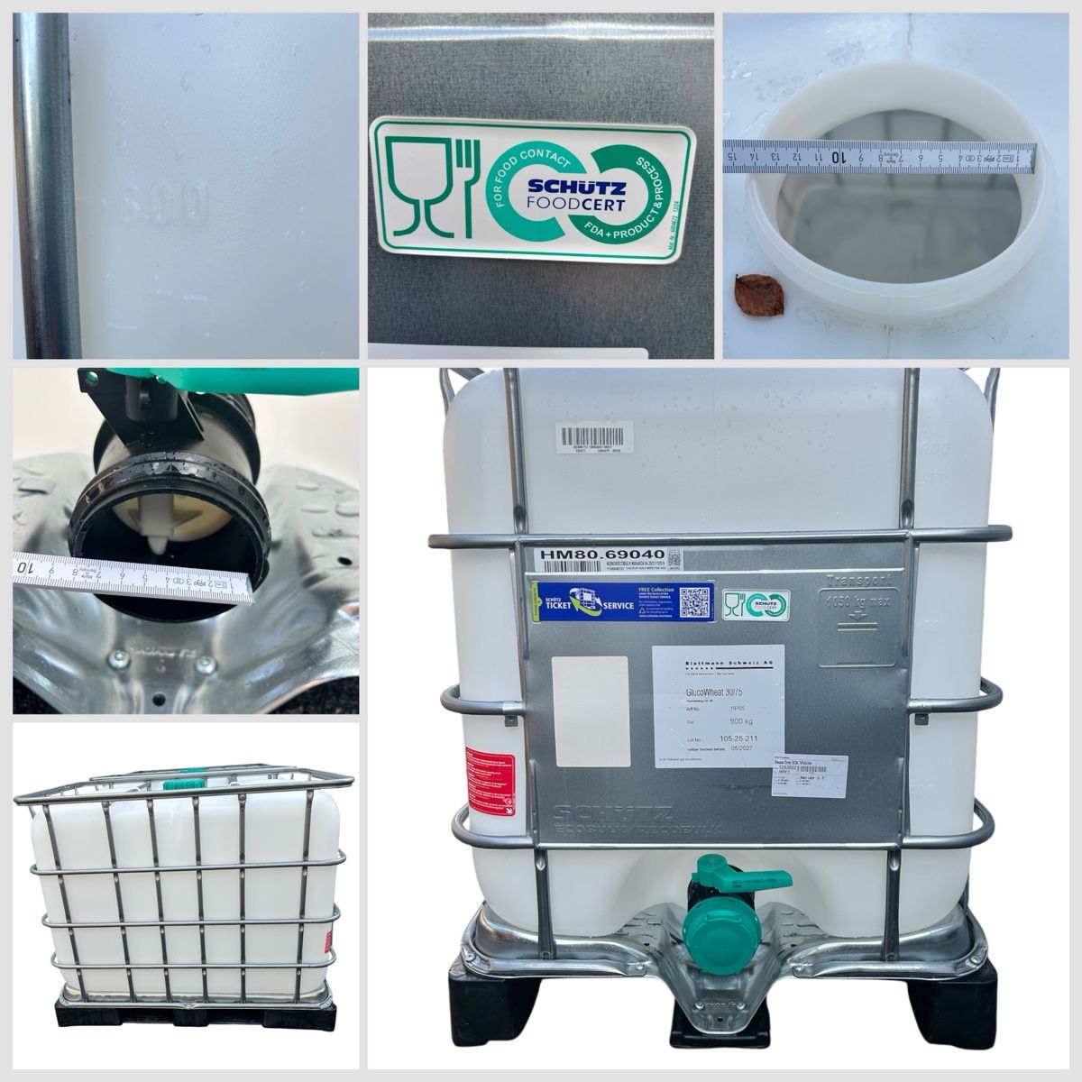 600-Liter-IBC-Tank – Lebensmittelqualität – neuwertig (Neu (gemäss ...