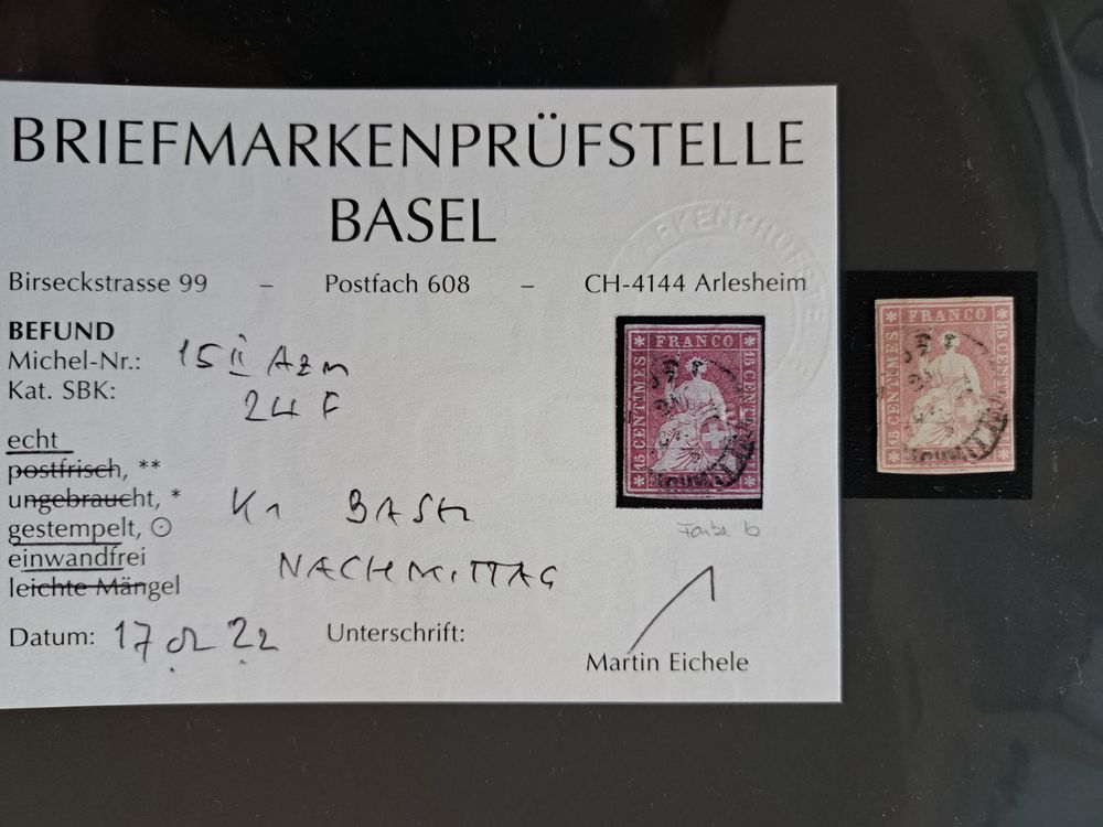 Strubel 24F mit Attest und Rundstempel (Gebraucht) in Bazenheid für CHF ...