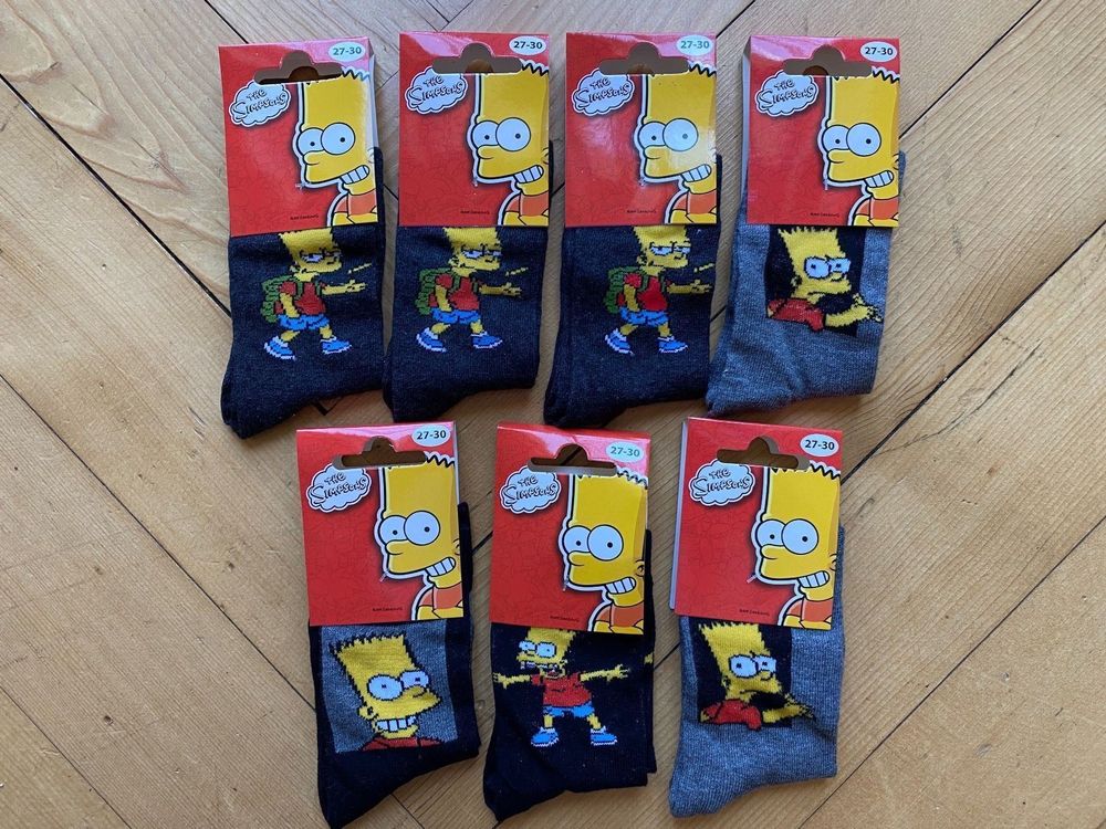 7 Paar Socken The Simpsons Gr. 27-30 (Neu und originalverpackt) in ...