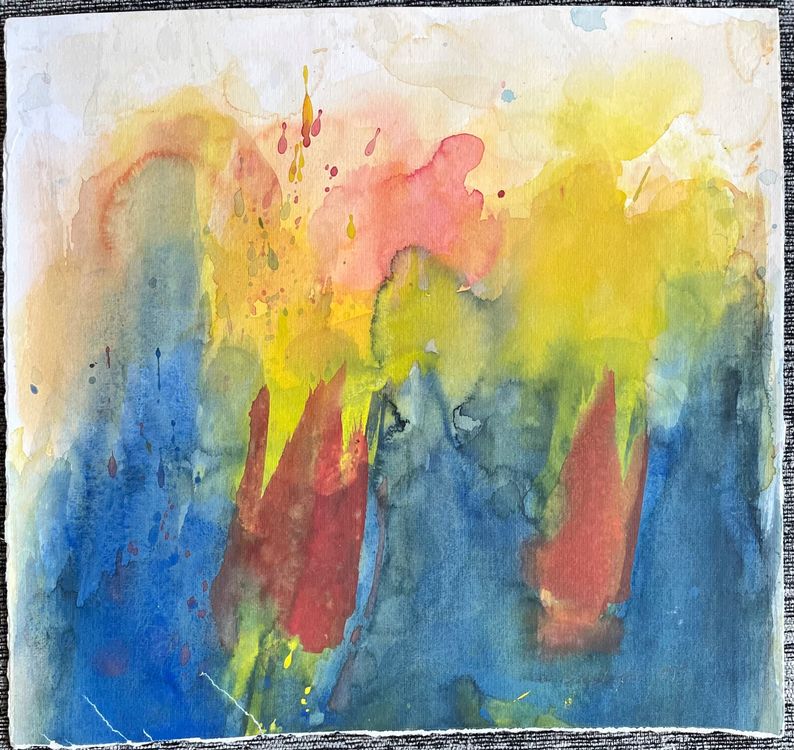 Charlotte Liedtke (1933) Farbenfrohes Aquarell (Gebraucht) in Root für CHF 5 – mit Lieferung auf ...