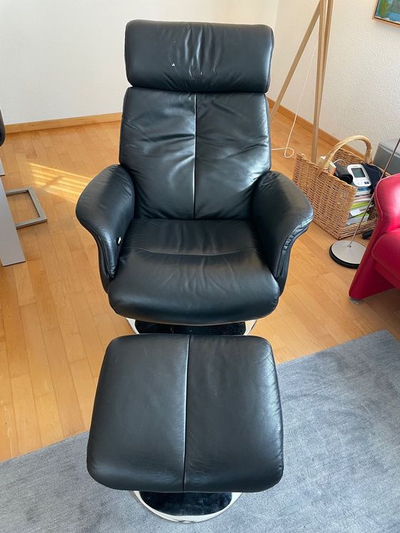 Relax-Sessel, Leder, schwarz (Gebraucht) in Hedingen für CHF 90 – nur Abholung auf Ricardo kaufen