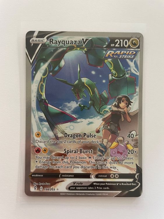 Pokémon Evolving Skies Rayquaza V (Neu (gemäss Beschreibung)) in Rombach für CHF 70 – mit ...