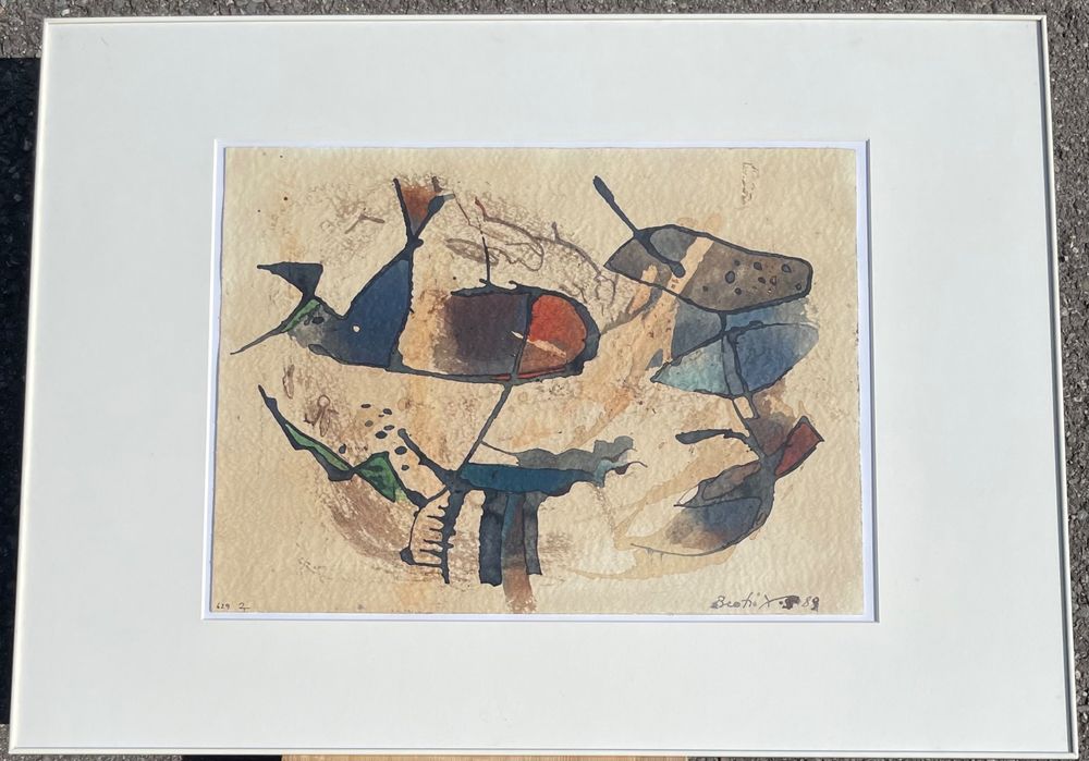 Beatrix Schären (XX) grosses Aquarell (Gebraucht) in Root für CHF 19 – nur Abholung auf Ricardo ...