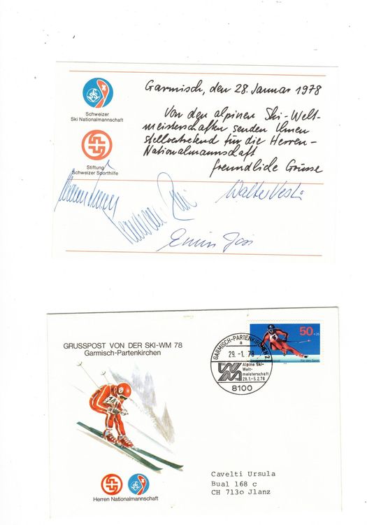 Autogramm Autogramm Ski ALPIN WM 78 Vesti Josi Russi etc. | Kaufen auf ...