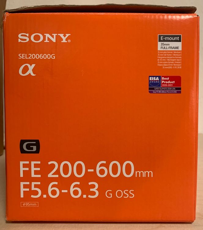 Sony FE 200–600 mm F5,6–6,3 G OSS (Gebraucht) in Bruzella für CHF 1150 – mit Lieferung auf ...
