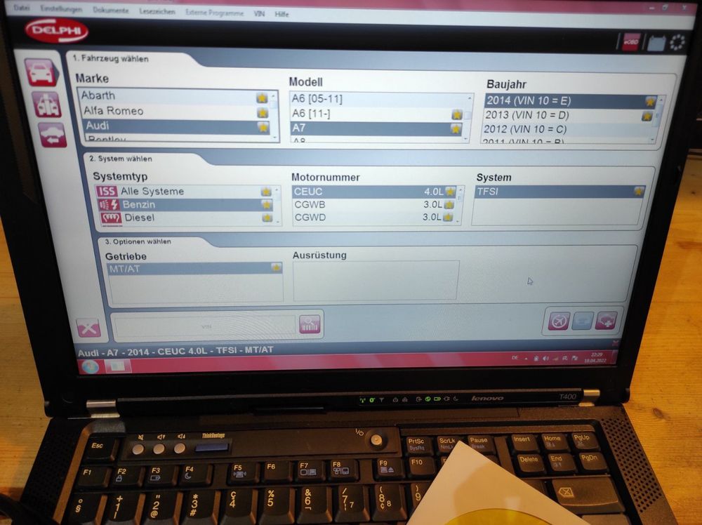 ** Auto Diagnose Laptop Werkstatttester OBD2 Komplett ** (Gebraucht) in ...