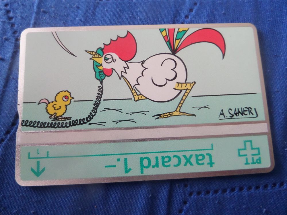 PTT Taxcard 1 Fr. - Sujet "Hahn und Küken" - A. Saner (Neu (gemäss ...