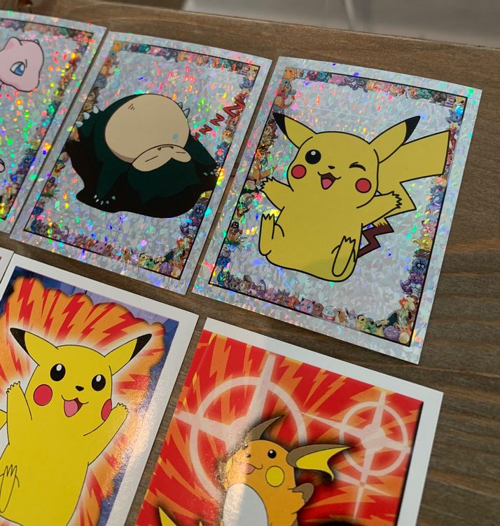 Pokemon Sticker Merlin Vintage Holo Pikachu Glurak Charizard (Gebraucht ...