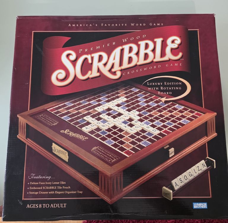 Scrabble Luxury Edition With Rotating Board English Version (D'occasion ...