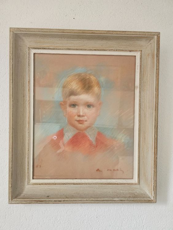 Tableau portrait Pastel signé Octave Matthey 1888-1969 (Gebraucht) in Etoy für CHF 150 – mit ...