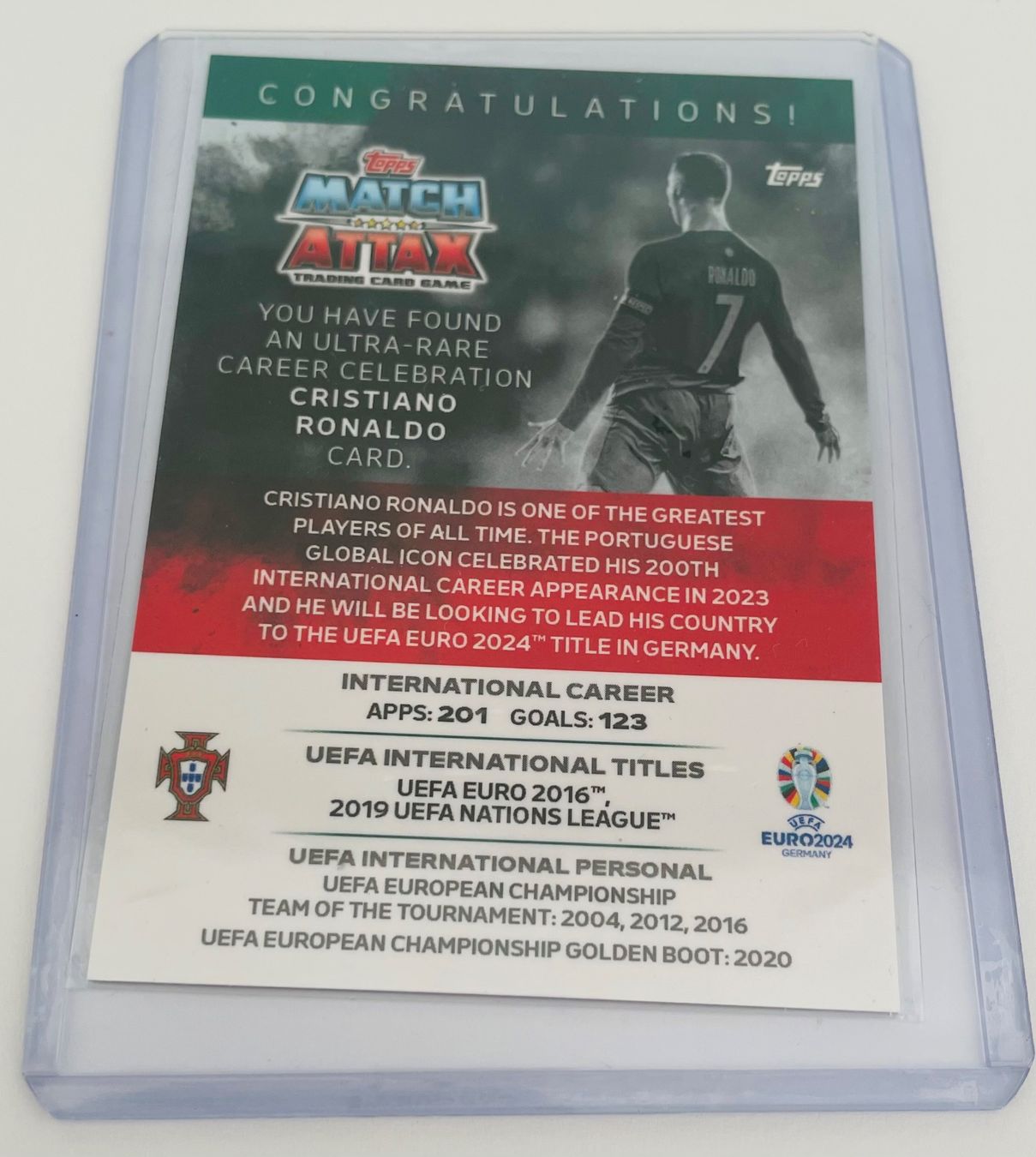 Ronaldo Match Attax Ultra-Rare Karte EM 2024 CR7 Top! (Gebraucht) in ...