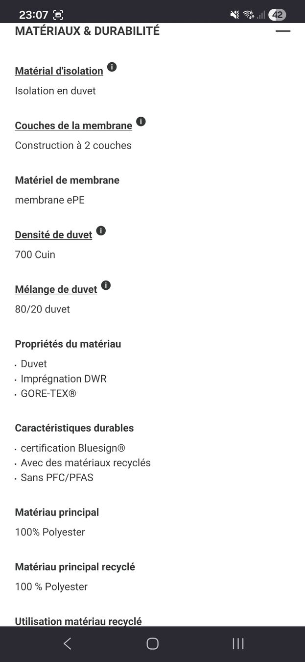 Veste hiver Mamut "Treeline HS Thermo" (Neuf avec emballage d'origine ...