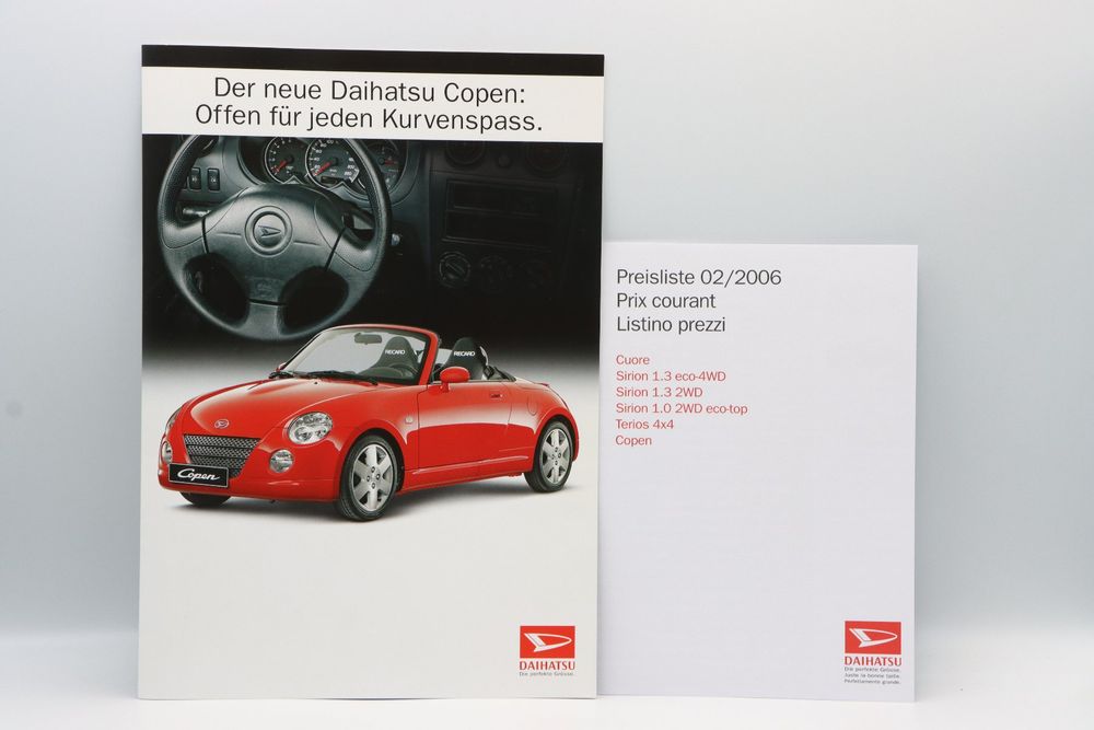 Daihatsu Copen 2006 Prospekt + Preisliste (Gebraucht) in Bühl b.Aarberg ...