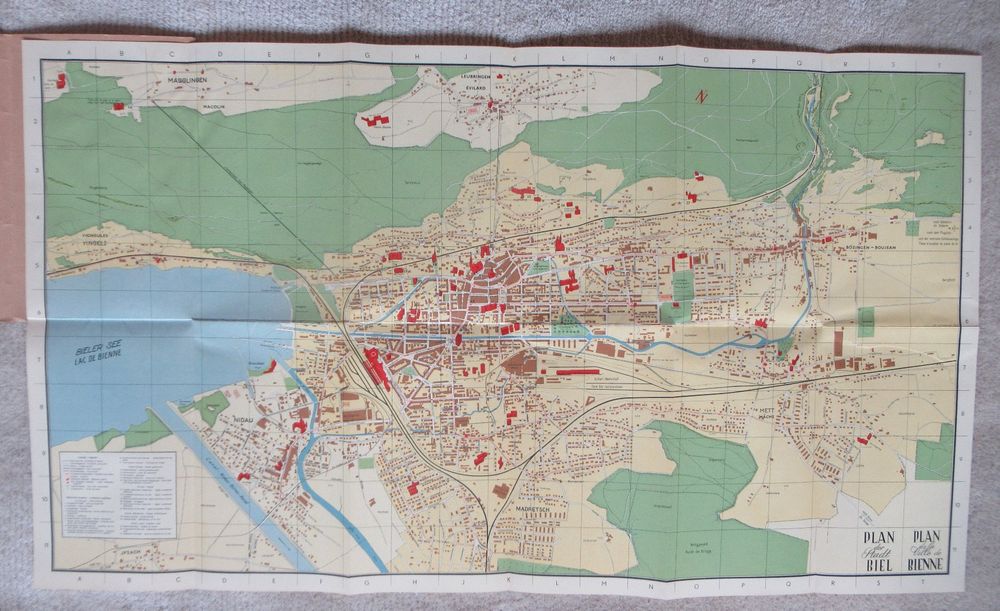 Stadtplan Situationsplan Strassenverzeichnis von Biel (Gebraucht) in Würenlingen für CHF 9 – mit ...