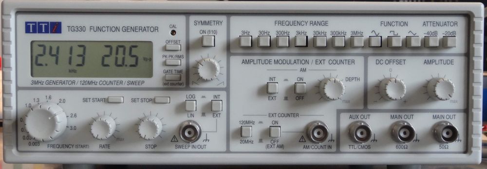 3 MHz Function/Sweep-Generator TTi TG330 Funktionsgenerator (Gebraucht ...