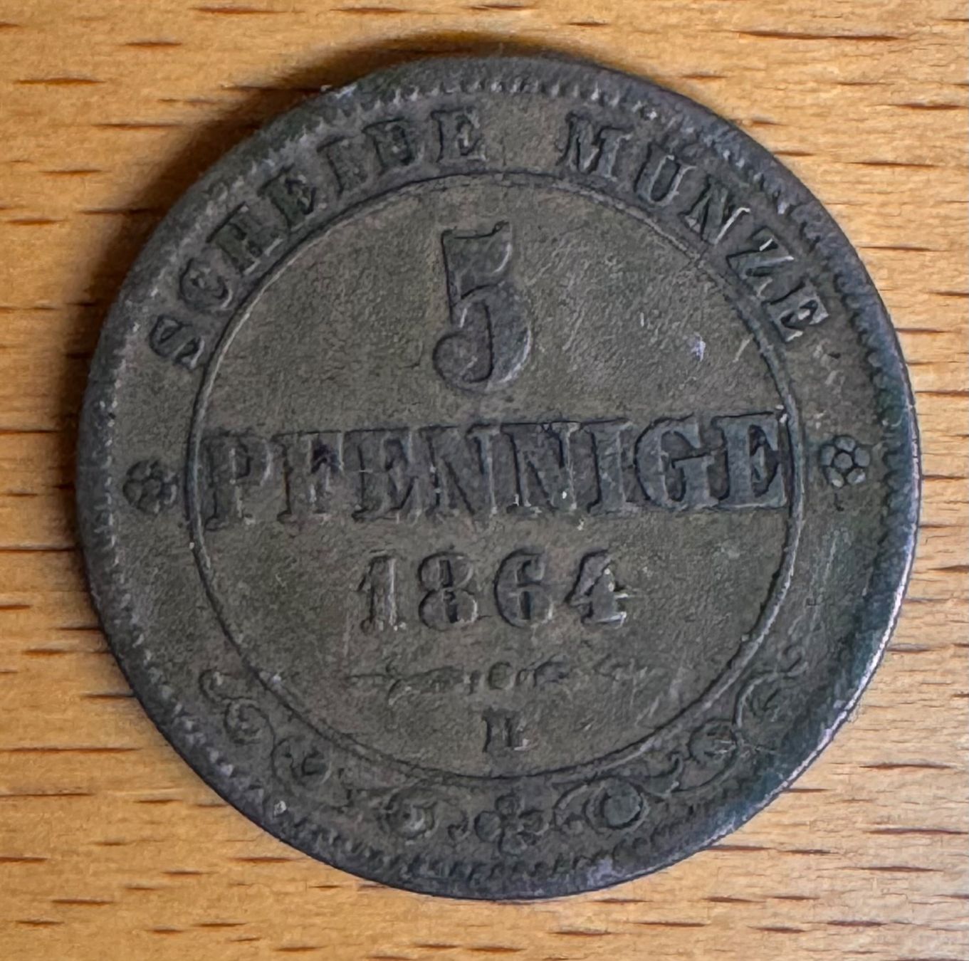 Seltene Scheidemünze, 5 Pfennige 1864, Top Sammlerstück! (Gebraucht) in ...