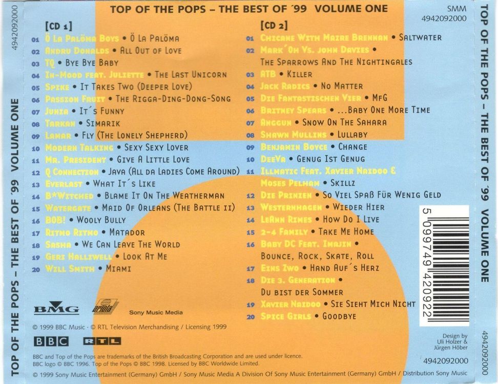 Top Of The Pops CD The Best Of '99 Volume One (Gebraucht) in St ...