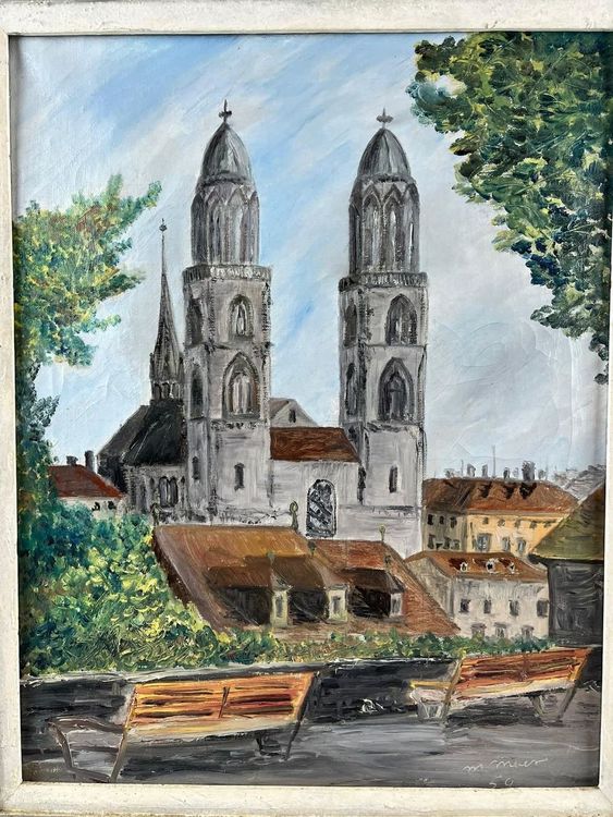 KÜNSTLER ? ORIGINAL GEMÄLDE ZÜRICH SIGNIERT MIT RAHMEN (Gebraucht) in Gersau für CHF 68 – mit ...