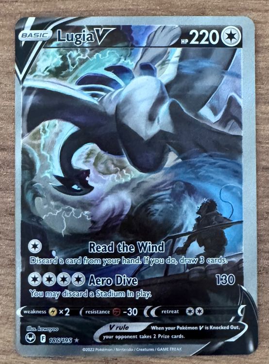 Lugia V Alt Art Pokemon Silver Tempest 186/195 (Magnethülle) (Neu ...