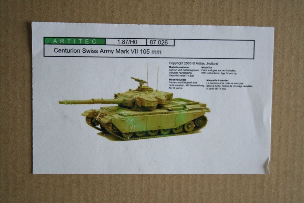 Swiss Army Centurion Mark VII, 105 mm (Bausatz 1:87) (Neu und ...