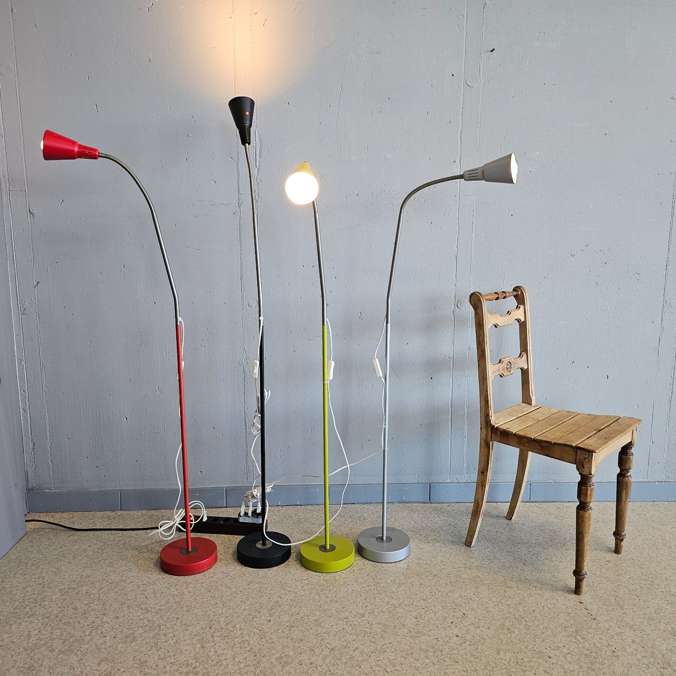 IKEA KVART 1990s Floor Lamp schwarz, Marianne & Knut Hagberg (Gebraucht ...