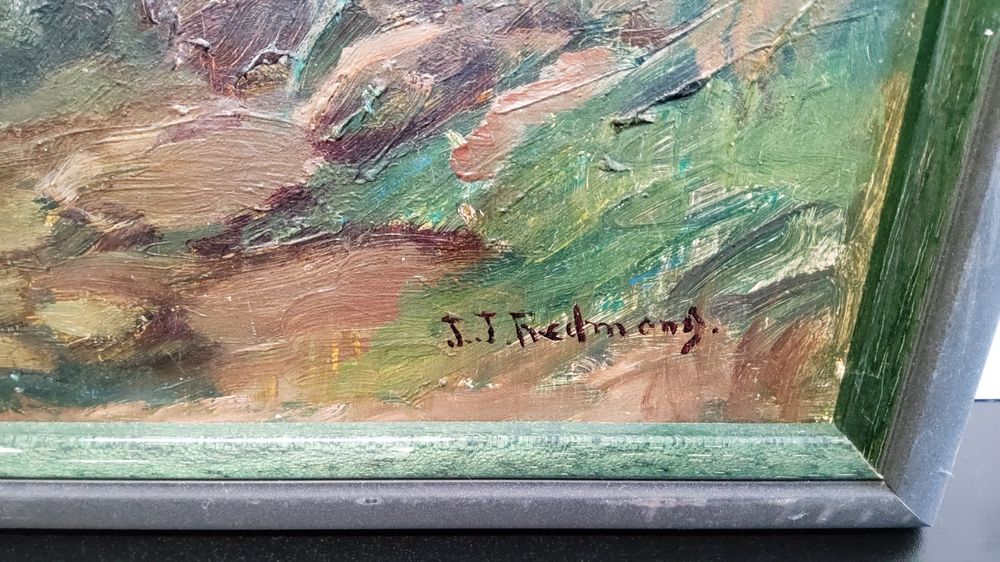 Ancienne peinture de John J.REDMOND (1856-1929) signée (Gebraucht) in ...