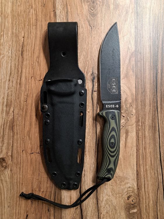 Original ESEE 6 mit G10 Griffen und Kydexscheide (Gebraucht) in ...