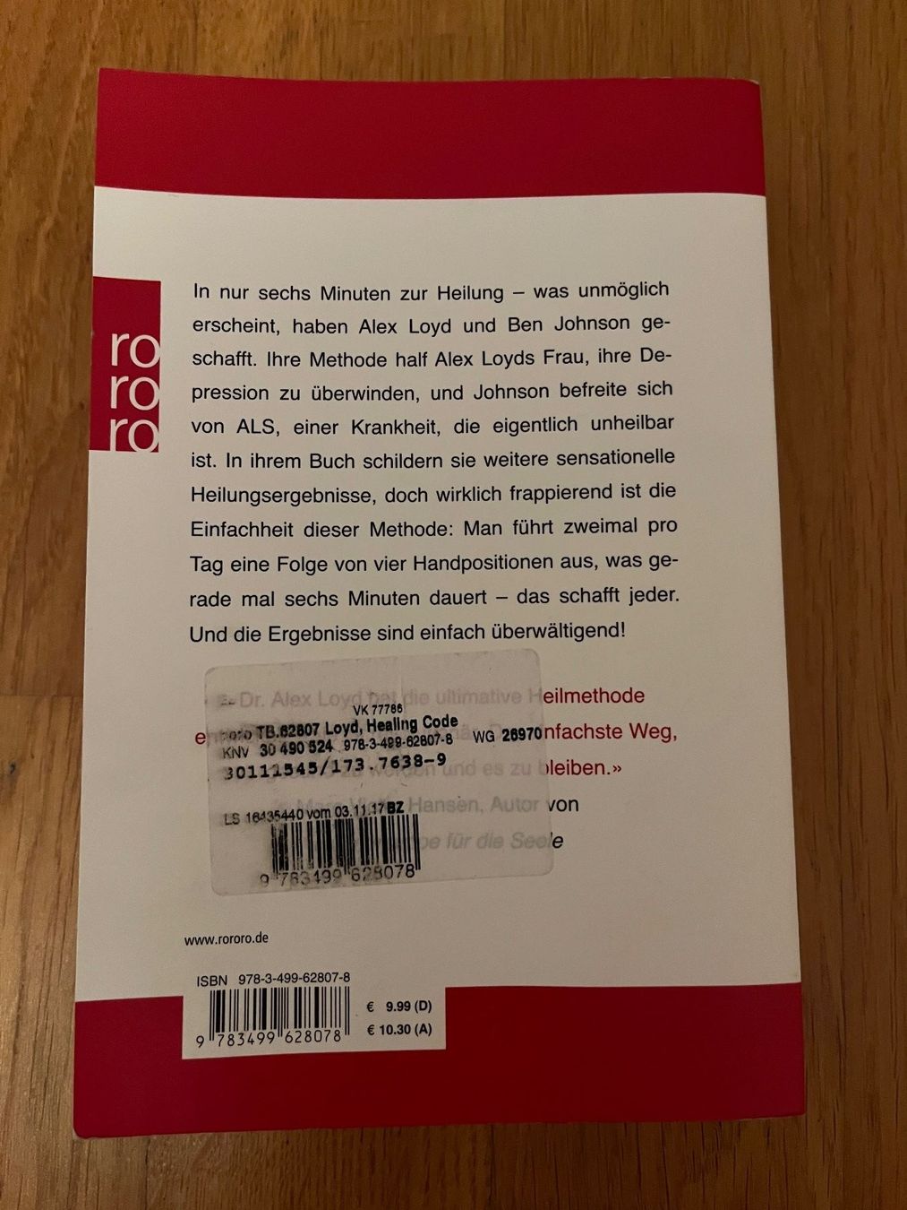 Taschenbuch "Der Healing Code" von Alex Loyd / Ben Johnson (Gebraucht ...