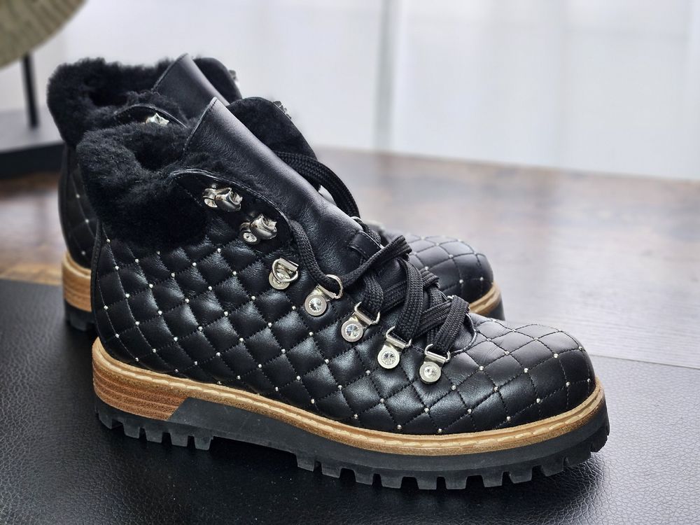 Le Silla St. Moritz Winter Boots, Size 36.5, Black Leather (Neu (gemäss ...