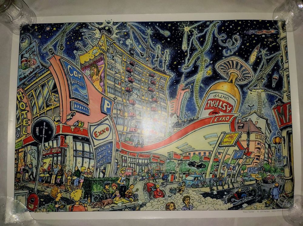 HAMBURG REEPERBAHN POSTER ** ESSO KIEZ-TANKE ** ST.PAULI (Gebraucht) in ...