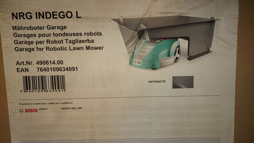 Neue NRG Mähroboter-Garage für Bosch INDEGO L (Neu (gemäss Beschreibung ...