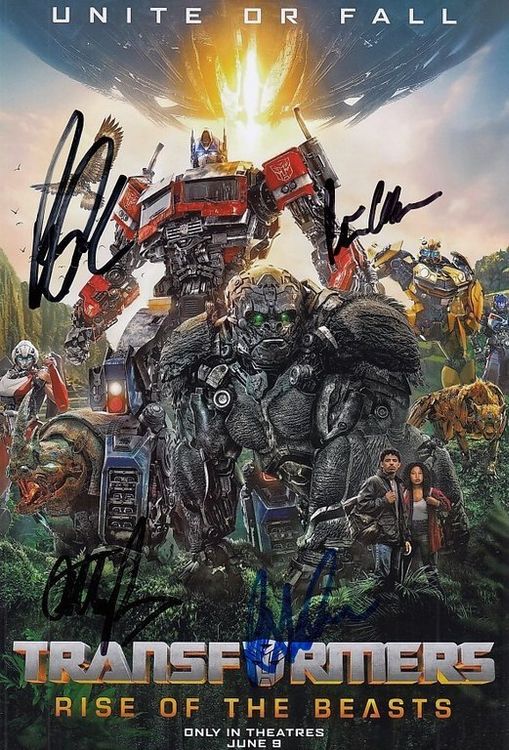 TRANSFORMERS Rise of The Beasts top CAST AUTOGRAMME (Gebraucht) in Egg ...